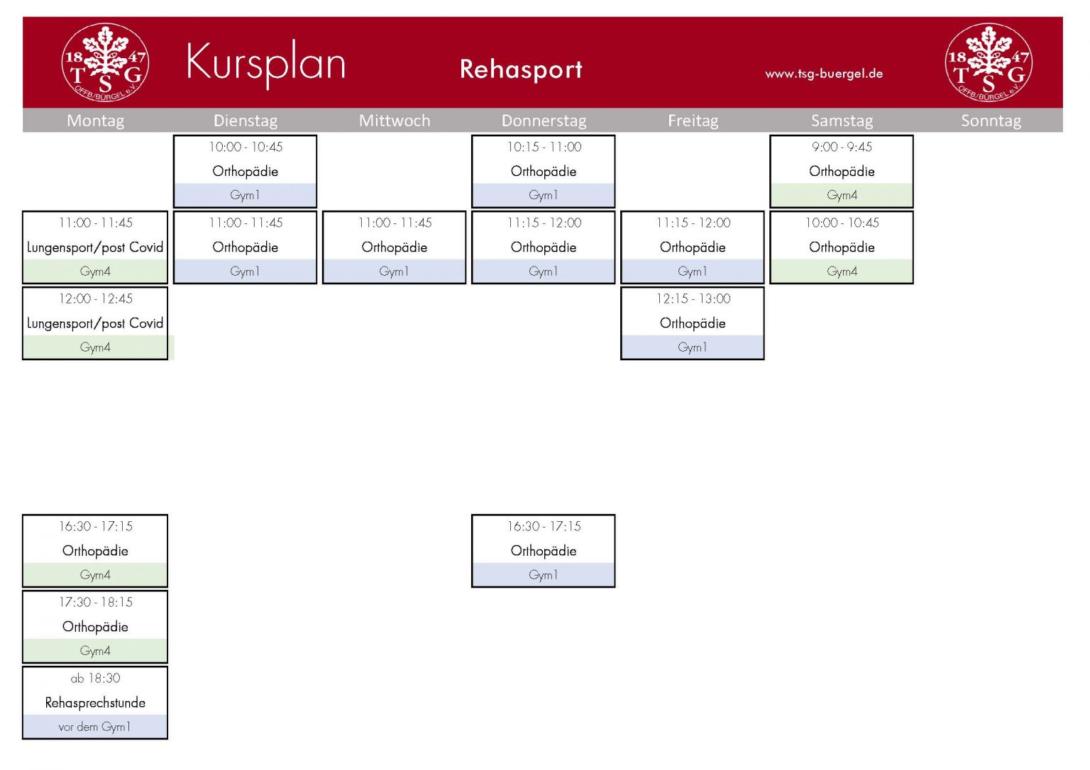 Rehasport – TSG 1847 OFFENBACH – BÜRGEL